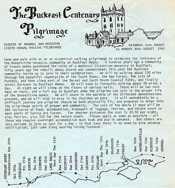 The Buckfast Centenary Pilgrimage - Dorchester to Bridport